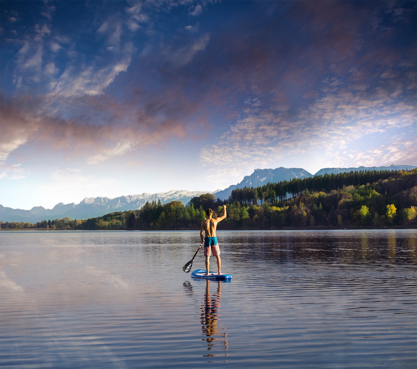 Stand Up Paddling (SUP) am Waginger See